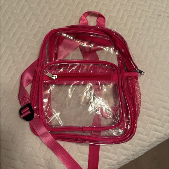 Bags | Clear Pink Mini Backpack | Poshmark